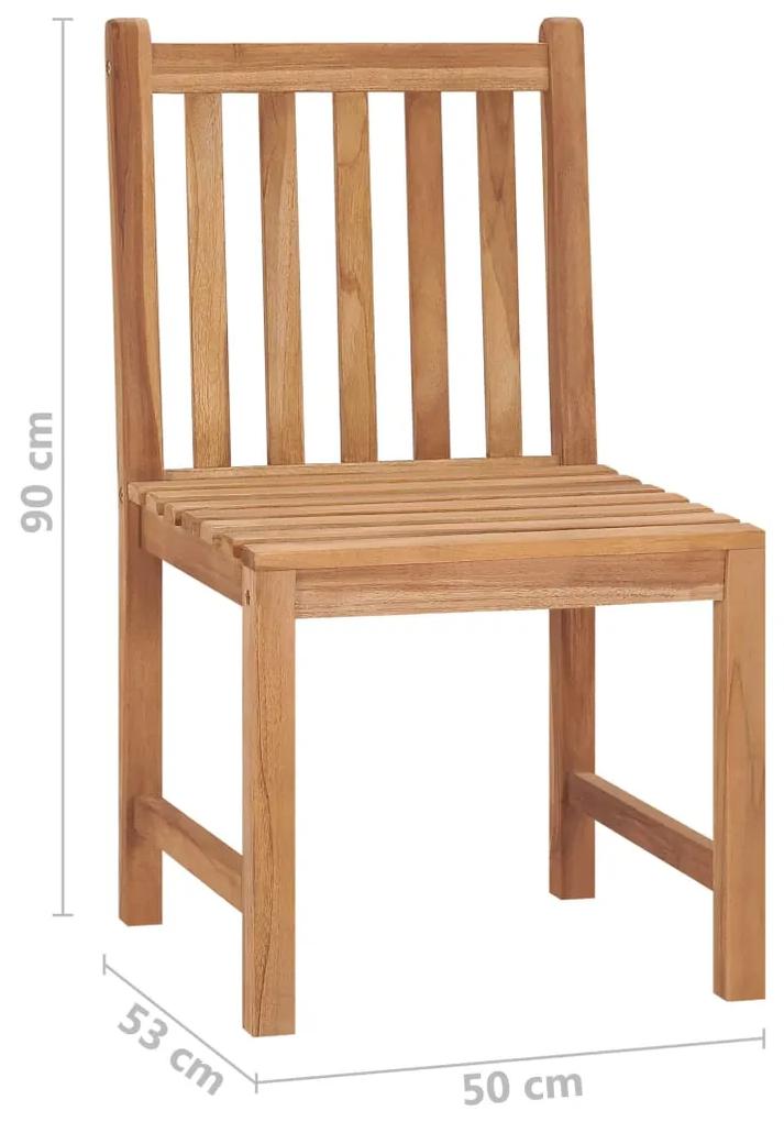 Zahradní židle 4 ks s poduškami masivní teak,  3073107