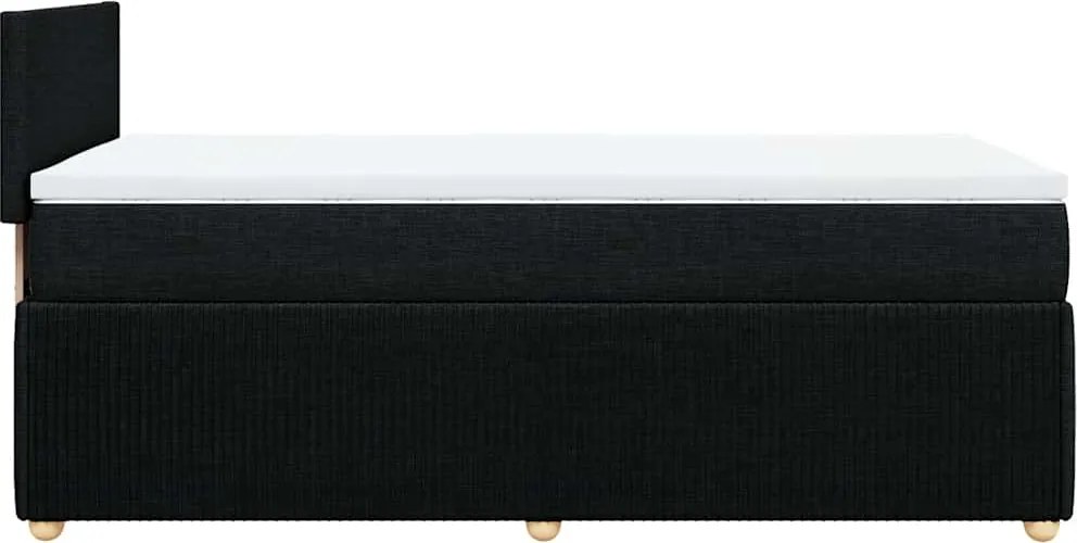 Box spring postel s matrací černá 90x190 cm textil 3289606