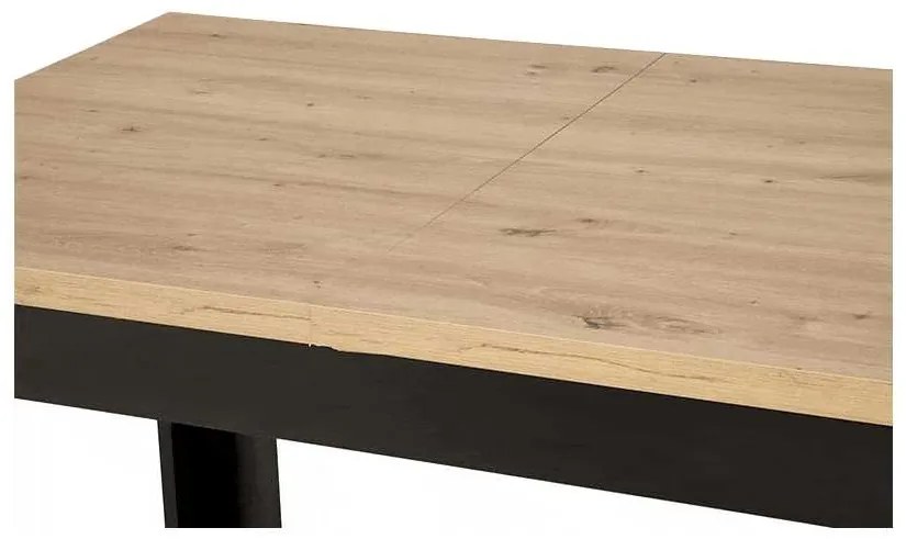 Jídelní stůl Aseado, dub artisan / černá