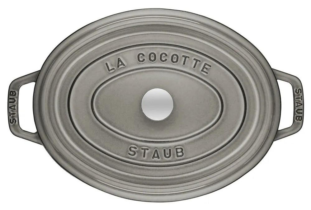 Staub Cocotte hrnec oválný 31 cm/5,5 l šedý, 1103118
