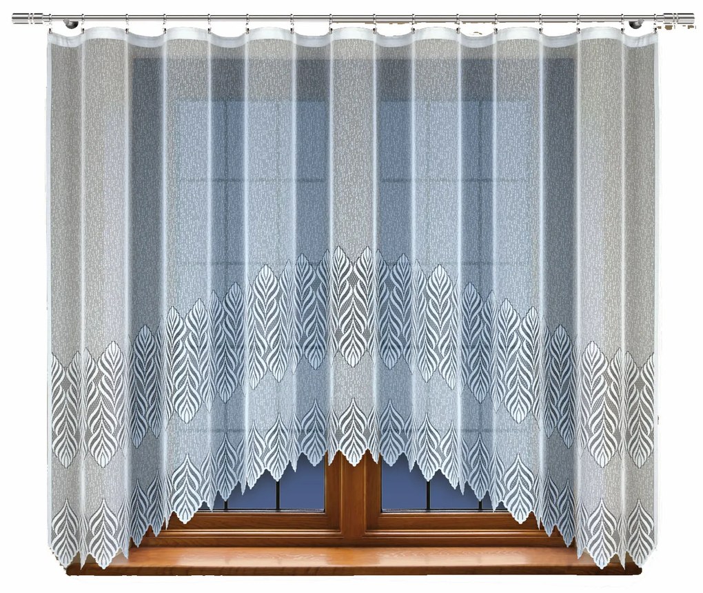 Dekorační žakárová záclona s řasící páskou KAREN 160 bílá 300x160 cm MyBestHome