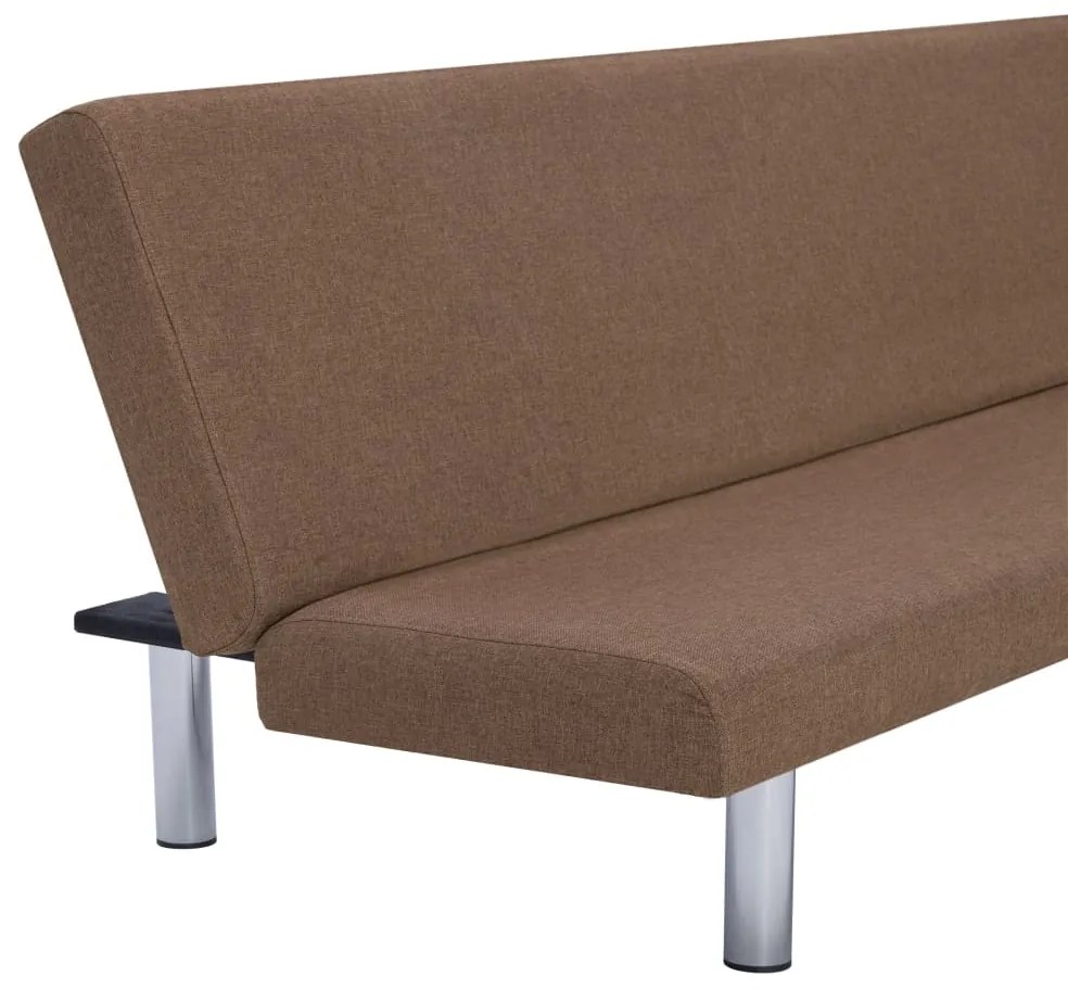 vidaXL 282195 Marketos Sofa Bed Brown Polyester