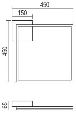 Redo 01-1639 - LED Stmívatelné stropní svítidlo KLEE LED/30W/230V 45x45 cm zlatá
