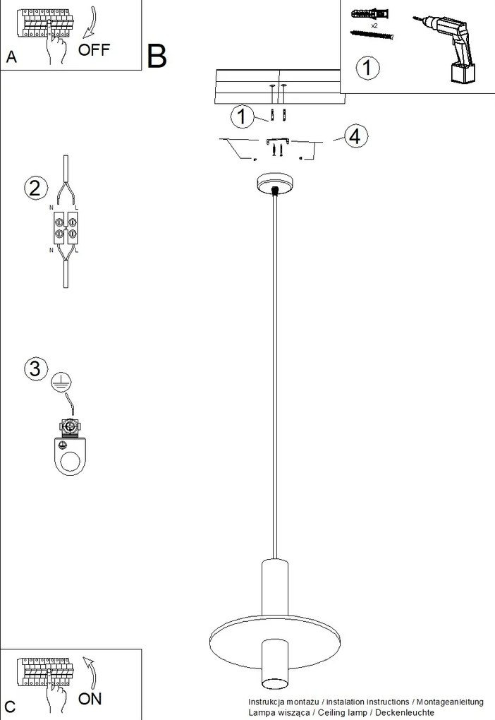 Závěsné svítidlo Pelta 1, 1x černé kovové stínítko, be