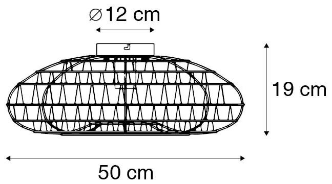 Chytré retro stropní svítidlo bílé vč. Wifi A60 - Lina
