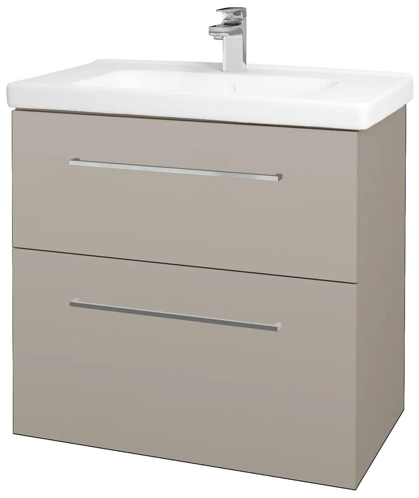 Dřevojas Koupelnová skříň BIG INN SZZ2 80 Varianta: N01 Bílá lesk / Úchytka T01 / D02 Bříza