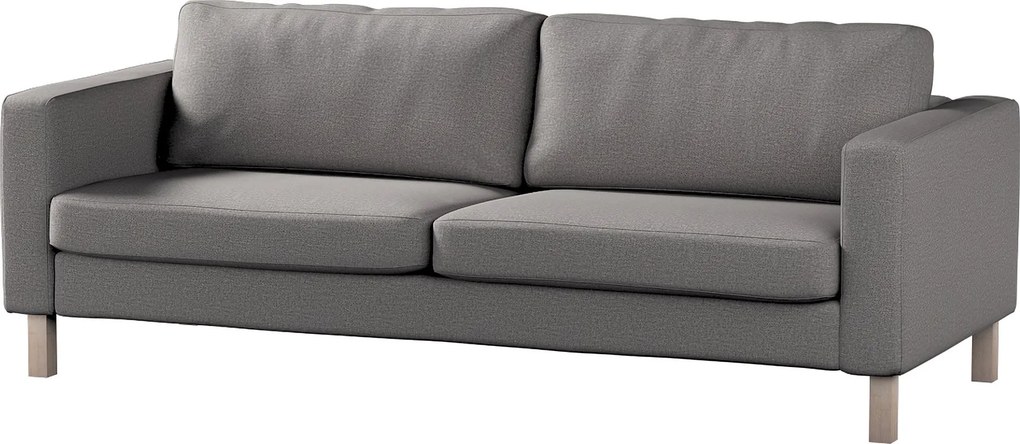 Potah na pohovku IKEA Karlstad 3-místná, nerozkládací, krátký barva šedá látka pletený vzor