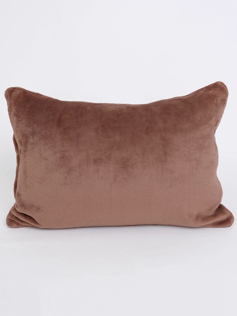 MK Lůžkoviny Povlak na polštář mikroplyš 40 x 60 cm - Laura mocha mousse