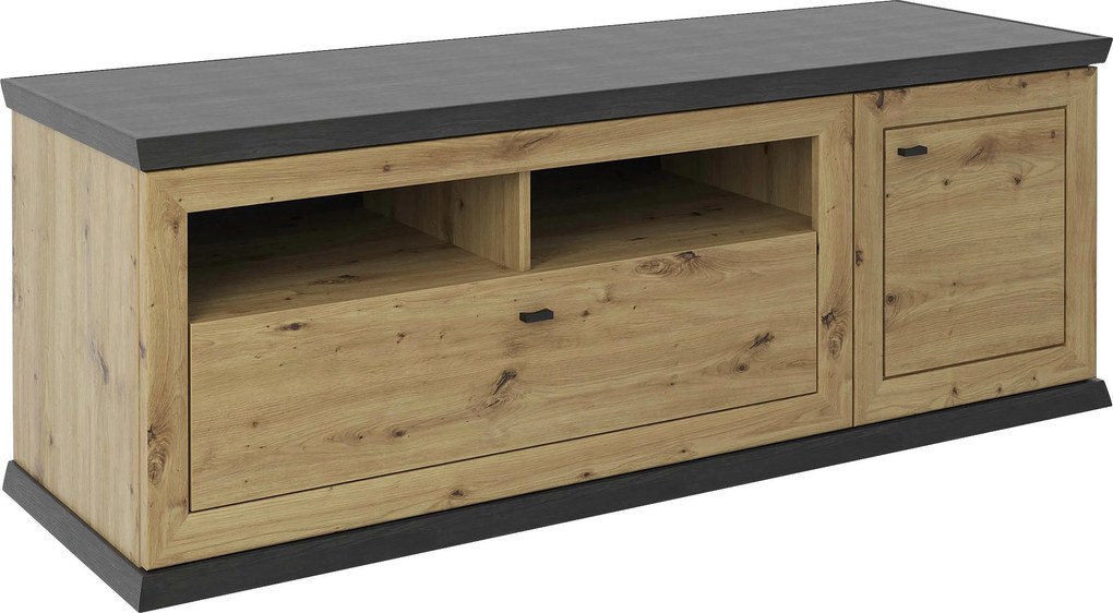 XXXLutz KOMODA POD TELEVIZI, tmavě šedá, dub artisan, 150/55,6/50 cm Hom`in - TV stolky & komody pod TV - 000003002906