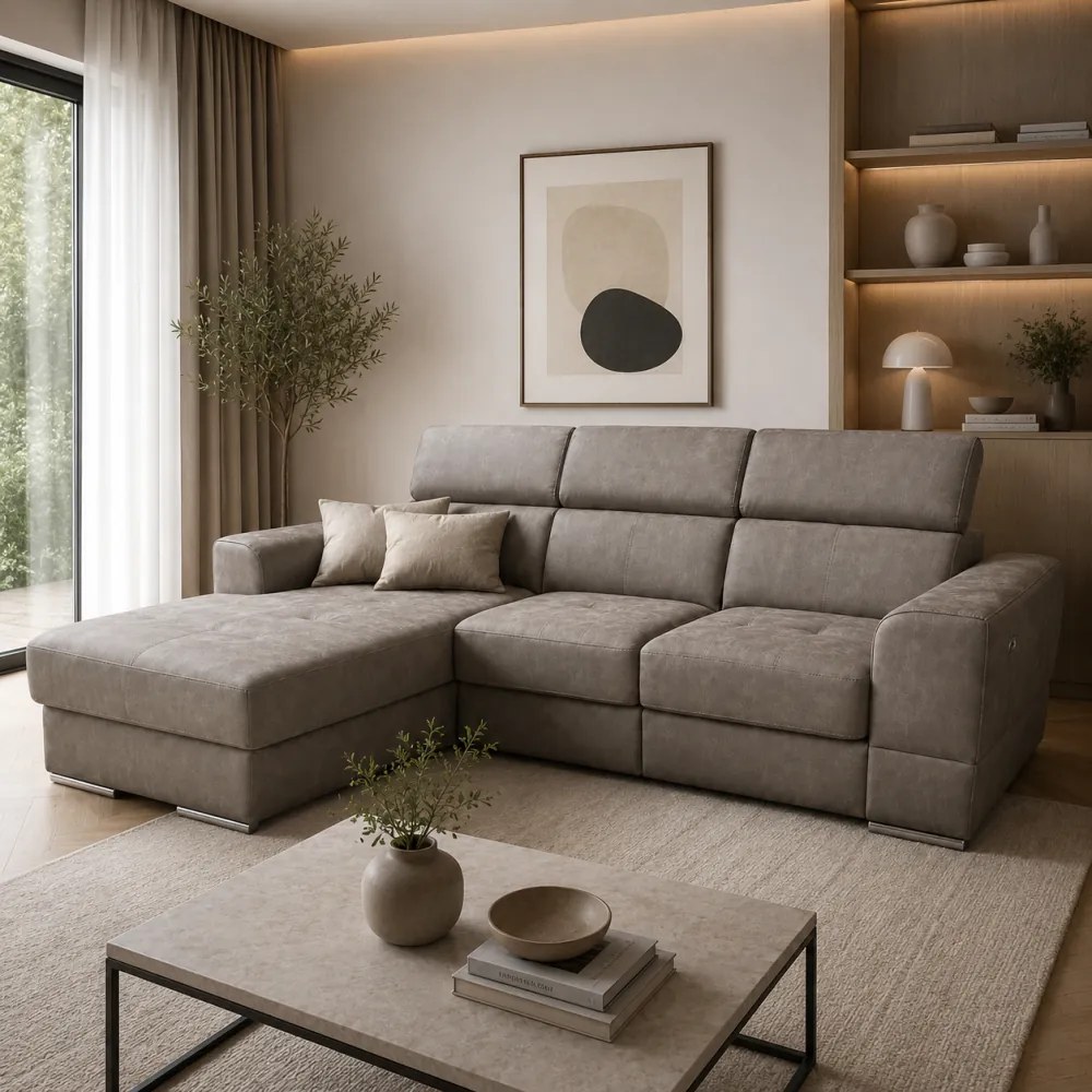 Vystavená rohová sedací souprava BRISEL 240 × 190 cm