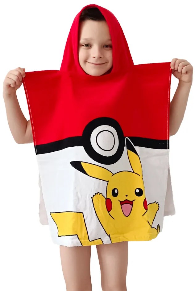 Dětské pončo pokémon pokéball a pikachu