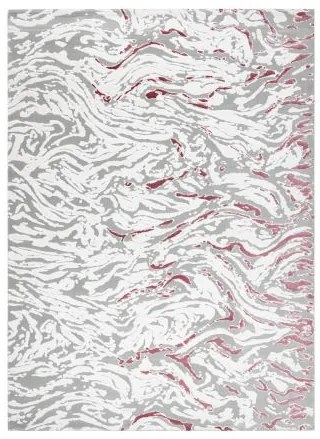 koberec AKRYL DIZAYN 123 světle šedá / světle růžová velikost 80x150 cm | krásné koberce cz
