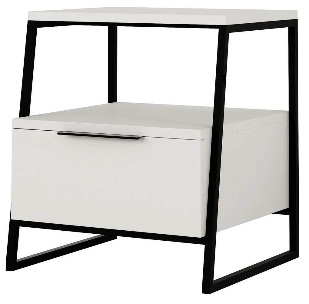 KALUNE DESIGN Noční stolek PAL bílý 855DTE3547