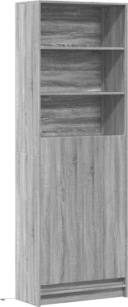 Skříň highboard s LED šedá sonoma 69 x 32,5 x 200 cm kompozit 3307910