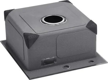 Kuchyňský dřez 40 cm Topmount Jednomístná vestavná umyvadlo z nerezové oceli Černá