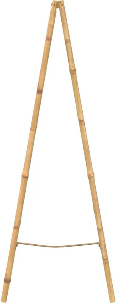 Dvojitý žebřík na ručníky s 5 příčlemi bambusový 50x160 cm 243714