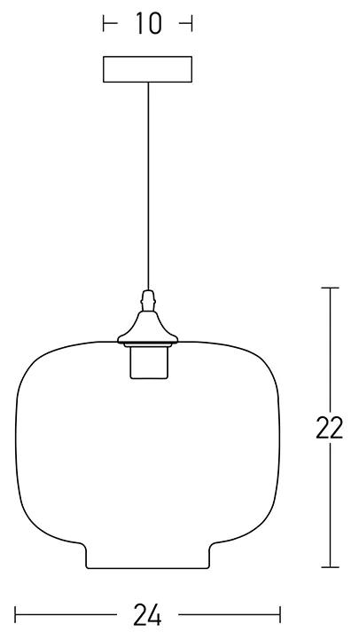 Zambelis 14102 závěsné svítidlo kouřově šedé, 1xE27, 22cm