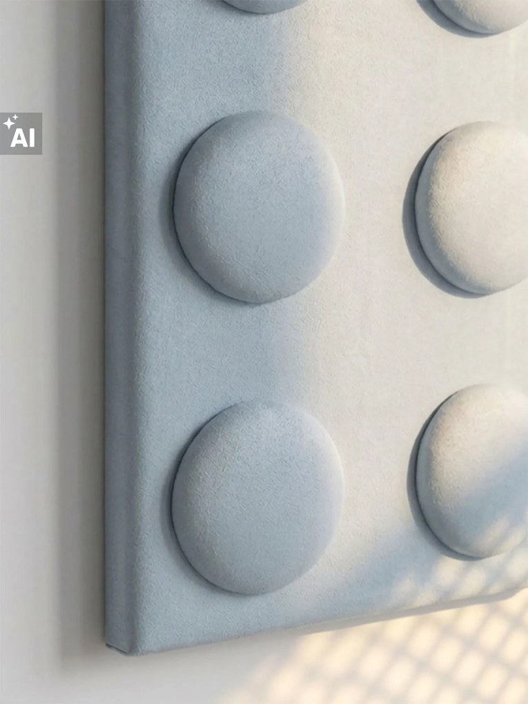 Sinsay - Sametový čalouněný panel ve tvaru kostky - modrá