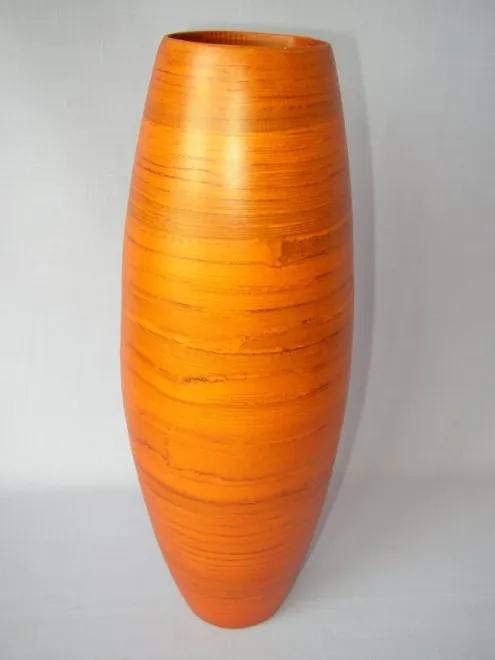 Bambusová váza vysoká oranžová, Bambusová váza