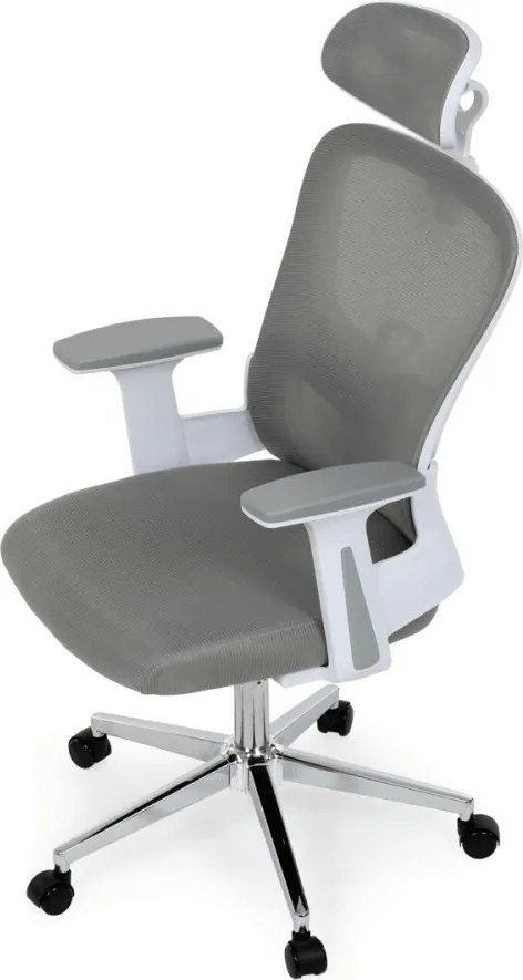 Kancelářská židle KA-K2031 GREY, houpací mechanismus, šedá (64 x 61) cm