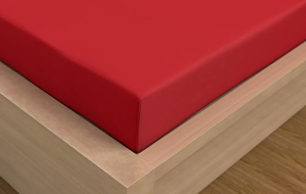 Kvalitex satén prostěradlo Luxury Collection červené 160x200 Prostěradlo vhodné pro: výšku matrace do 22cm