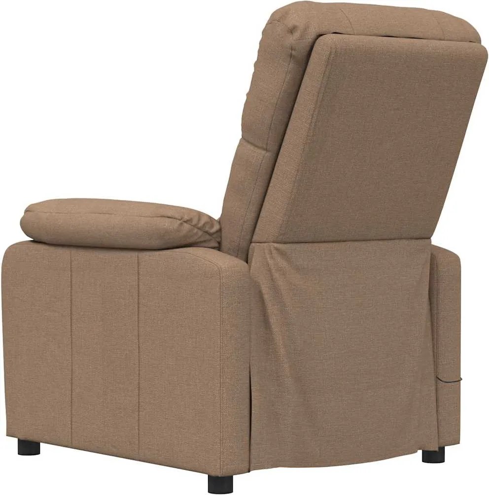 Masážní křeslo hnědé textil 289676