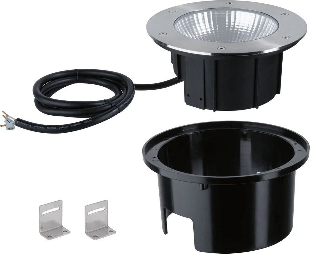 P 94655 LED zemní svítidlo Durea IP67 kruhové 213mm 3000K 12,5W 230V ocel kov - PAULMANN