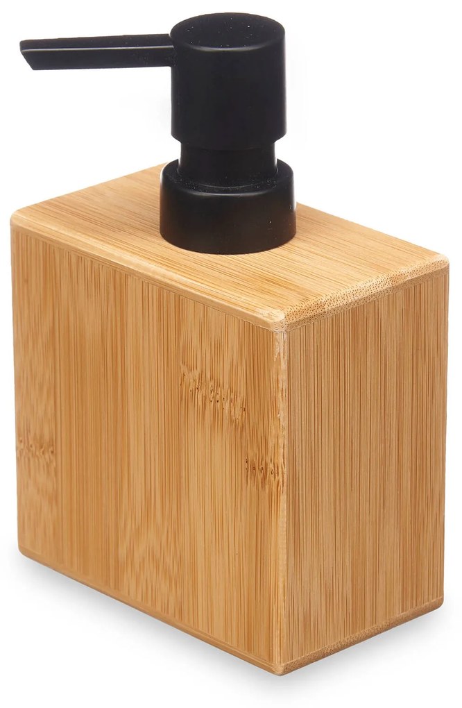 Bambusový dávkovač mýdla, čtvercový, 5,8 x 9,7 x 15 cm