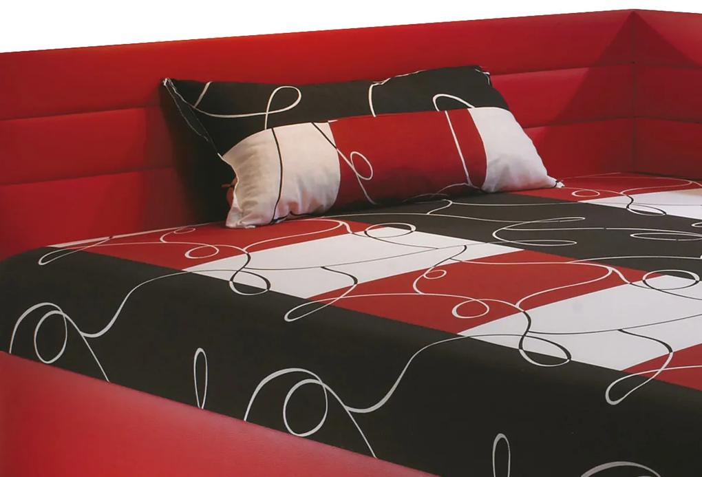 NEW DESIGN postele Čalouněná postel ELITE s čely a úložným prostorem, matrace a rošt v ceně, 140×200 cm Velikost postele: 140 × 200 cm, Strana: Pravá