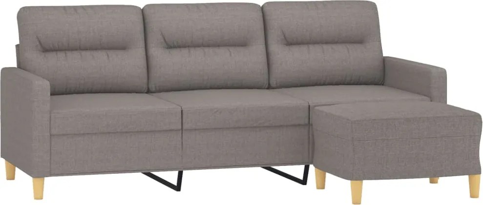 3místná pohovka s podnožkou taupe 180 cm textil 3201080