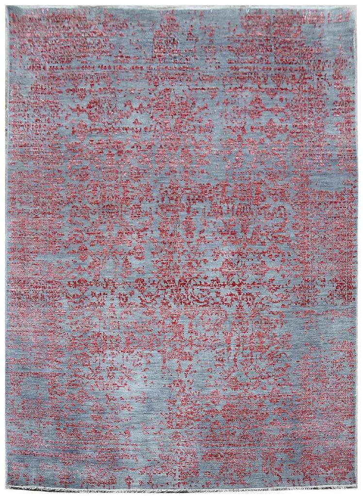 Diamond Carpets koberce Ručně vázaný kusový koberec Diamond DC-JK 1 silver/pink ROZMĚR: 365x457