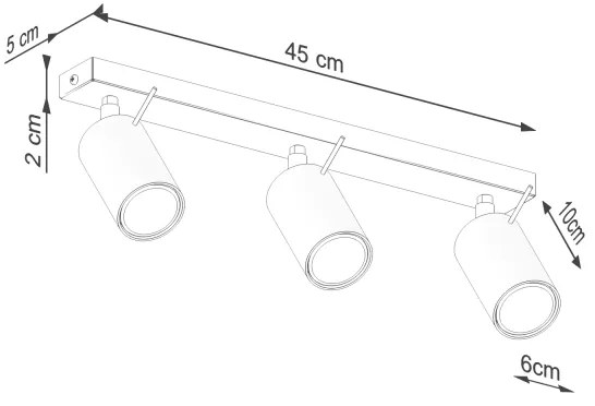 Sollux SL.1496 - Bodové svítidlo RING 3xGU10/10W/230V krémová