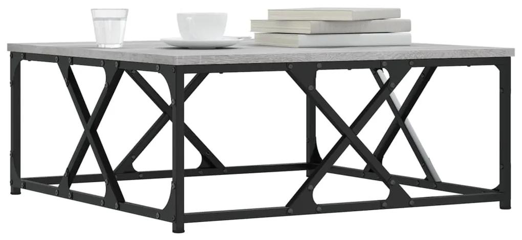 Konferenční stolek šedý sonoma 70 x 70 x 30 cm kompozitní dřevo - Default Title