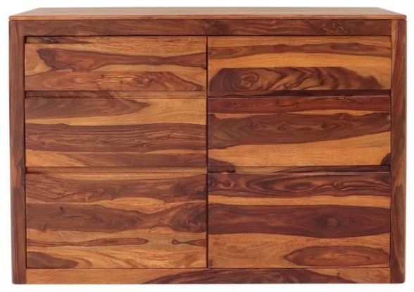 Indický nábytek - Komoda Tina 140x100x45 z masivu palisandr Světle medová