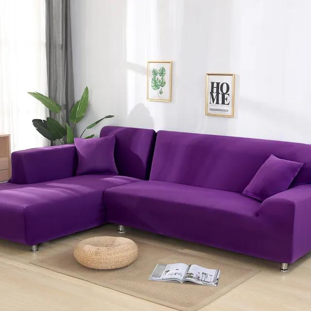 Elastický potah na pohovku či křeslo (2 sedadlový + 3 sedadlový) Barva: 5 fialová