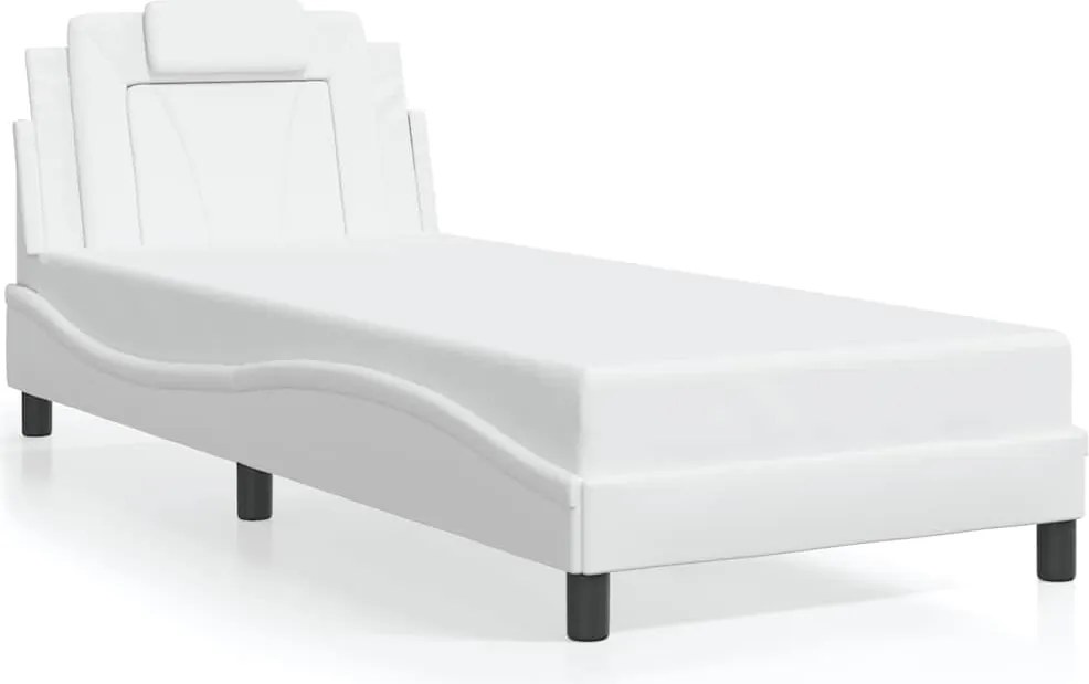 Rám postele Viana bez matrace bílý 80 x 200 cm umělá kůže 3208055