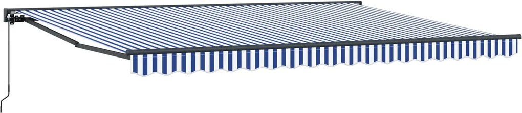 Rám markýzy Modrá a bílá 450 × 300 cm 3330851