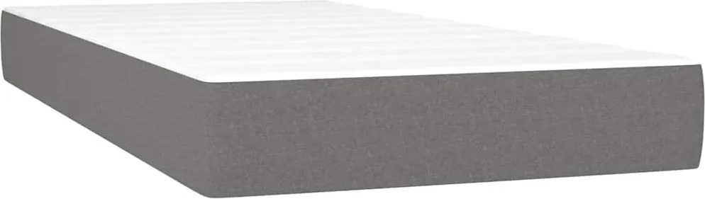 Box spring postel s matrací a LED tmavě šedá 120x190 cm textil 3270275