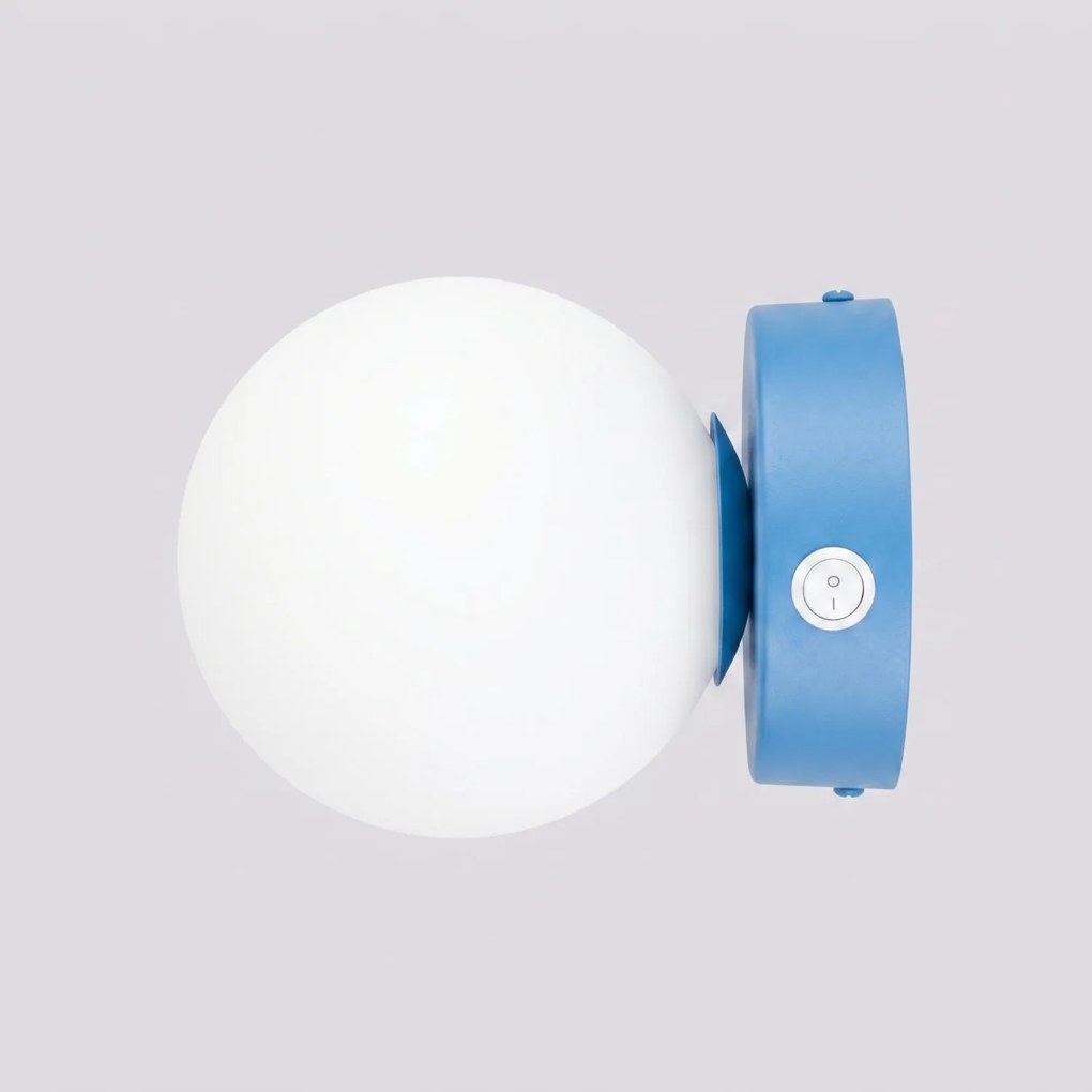 Sollux Lighting Nástěnné svítidlo YOLI 1 světle modré s vypínačem