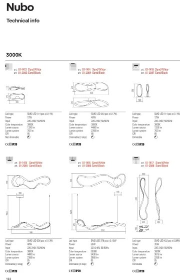 Redo 01-1414 - LED Stmívatelné stropní svítidlo NUBO LED/40W/230V bílá