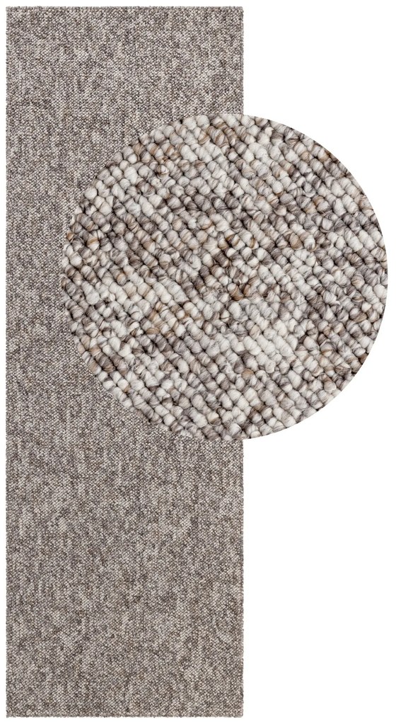 ELLE Decoration, Běhoun Wolly Ultra 106229 Taupe z kolekce Elle, 80x240, hnědá, ložnice