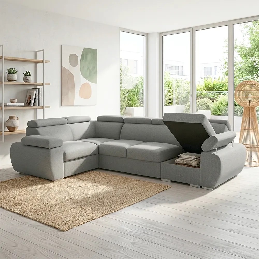 Sedací souprava BASTON | 320x190 cm | rozkládací + úložný prostor | VÝBĚR TKANIN