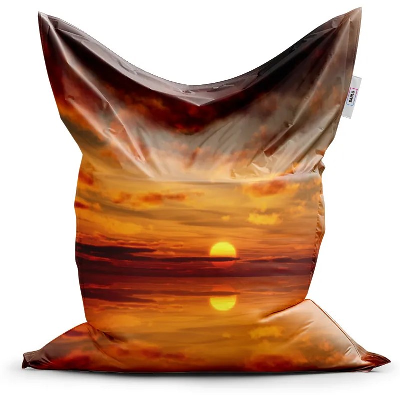 Sedací vak SABLIO - Oranžové slunce 150x100 cm