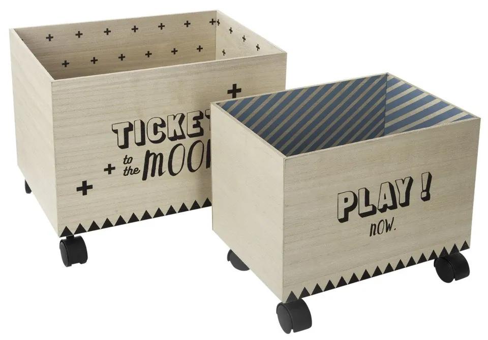 Kontejner na hračky, skříňka na kolečkách, kontejner na kolečkách, skříňka  úschovná, skříňka dřevěná, dřevěná nádoba | BIANO