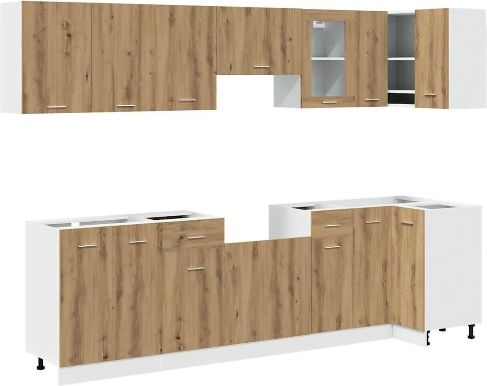 11dílná sada kuchyňských skříněk "Lyon" Artisan Dub, dřevěné podlahy 3328580