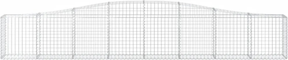 Klenuté gabionové koše 5 ks 400x30x60/80 cm pozinkované železo 3145803