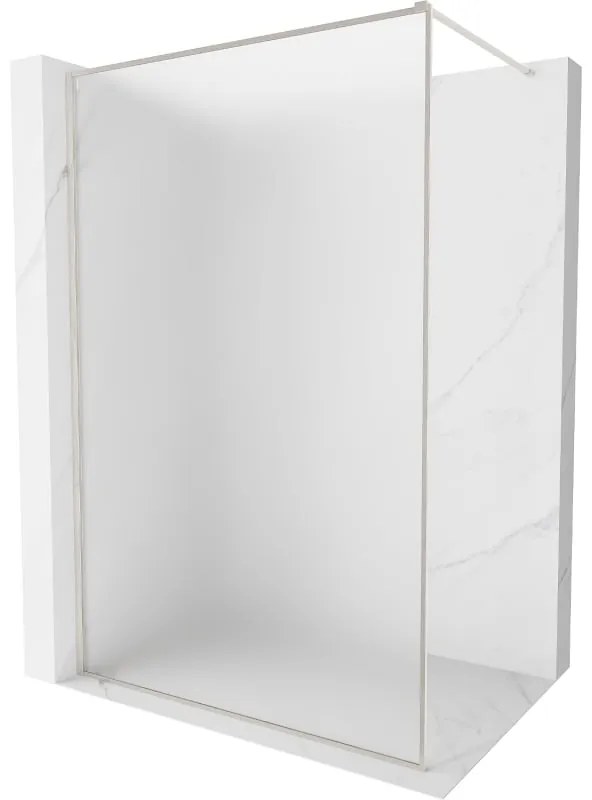 Mexen Kioto-F, sprchová zástěna s rámem 100 x 202 cm, 8 mm sklo námraza, ocelový profil, 800-100-104-97-30