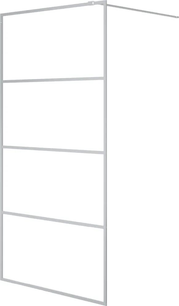vidaXL Zástěna do průchozí sprchy čiré ESG sklo 100 x 195 cm [152137] Barva: Stříbrná