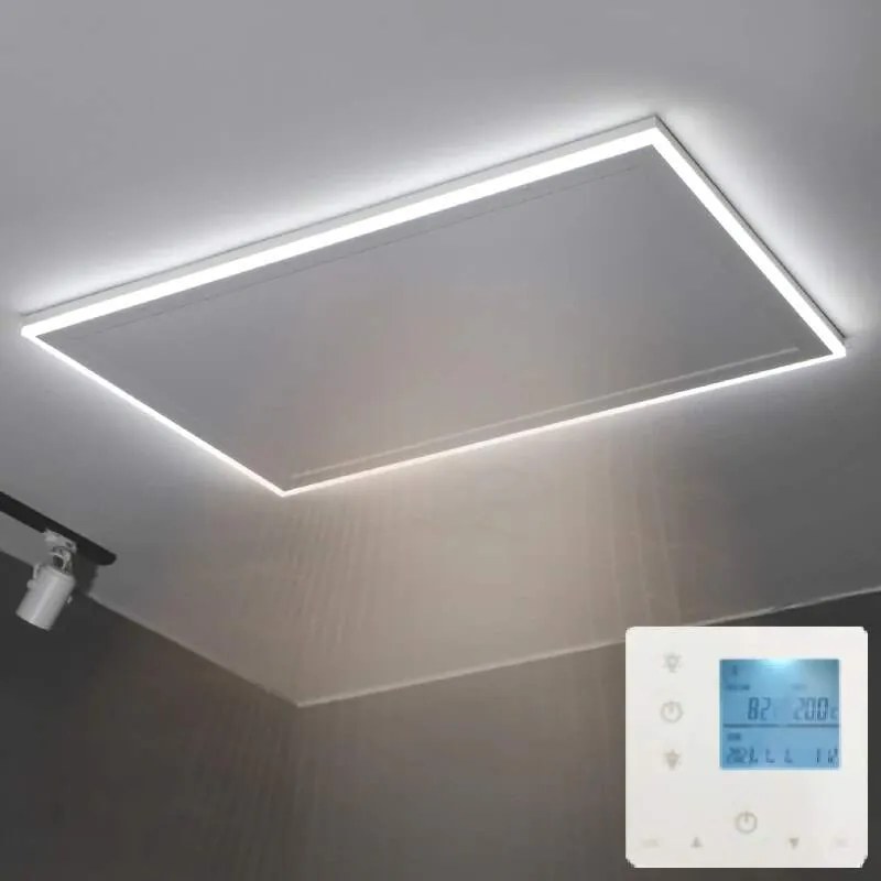 ByeCold | Stropní infrapanel | LED světlo | 800W | 128x63 cm | Dálkový ovladač | Výhřevnost 14,5m² | HH1206L