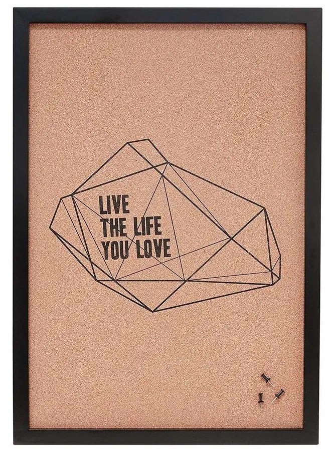 Korková nástěnka Live the life you love Hübsch